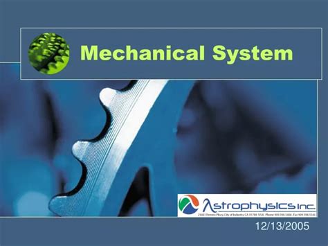 PPT Mechanical System PowerPoint Presentation Free Download ID