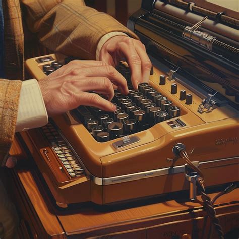 A Detailed Image Of A Court Reporter Typing On A Stenograph Machine