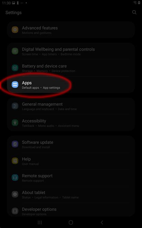 The Table Android Advanced Help