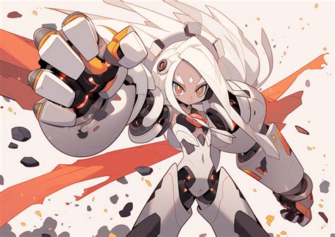 White Robot Girl By Tuwalg On Deviantart