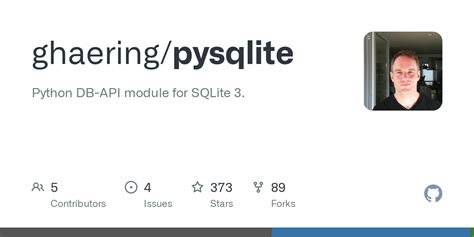 GitHub Ghaering Pysqlite Python DB API Module For SQLite