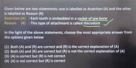 Given Below Are Two Statements One Is Labelled As Assertion A And The