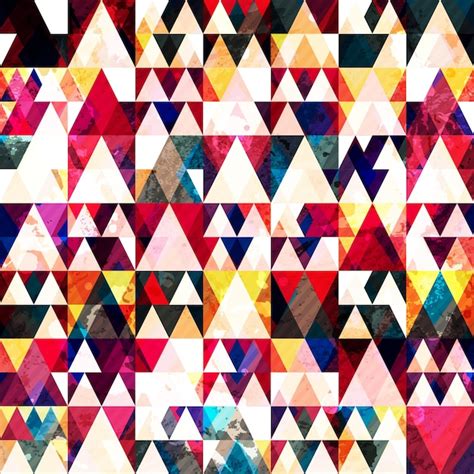Premium Vector Red Triangle Seamless Pattern