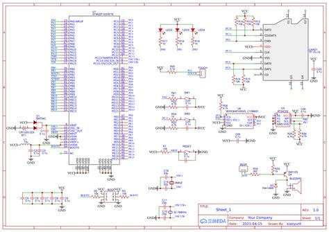 野火stm32f103vet6指南者 立创eda