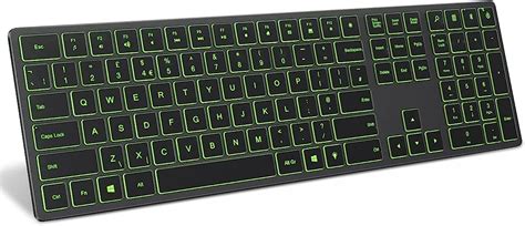 Backlit Bluetooth Keyboard For Computer Wireless Keyboard With 7 Colors Backlight Rechargeable