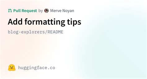 Blog Explorers README Add Formatting Tips