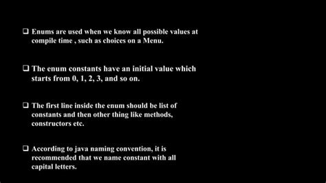 enumeration in java pptx
