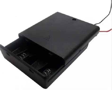 Suporte Case Para 4 Pilhas Palito Aaa Com Tampa Arduino Mercadolivre