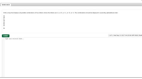 Solved Write A Loop That Displays All Possible Combinations