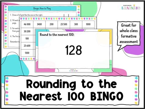 Rounding To The Nearest 100 Whole Class Bingo Game For Ks2 And Ks3