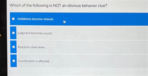 Solved Which of the following is NOT an obvious behavior | Chegg.com