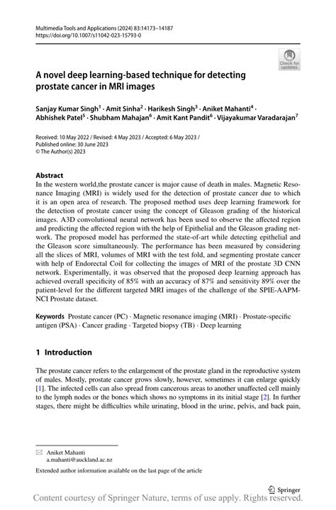 Pdf A Novel Deep Learning Based Technique For Detecting Prostate