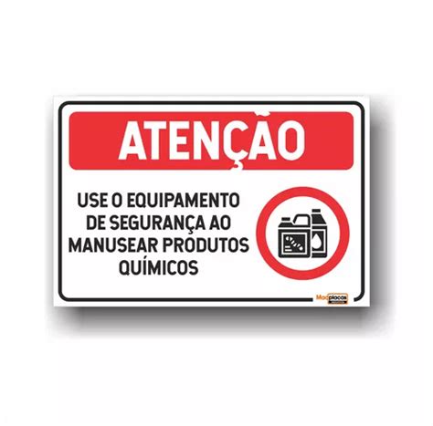 Placa Cuidado Produtos Químicos 30x20 Pvc 1mm Horizontal Mercadolivre