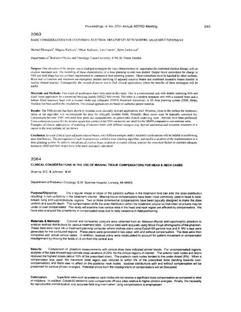 Pdf 2063 Basic Considerations For Conformal Electron Treatments With Modern Treatment