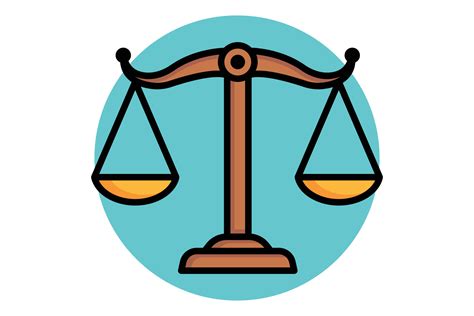 Scale Of Justice Colored Outline Icon Icon Related To Law And Justice
