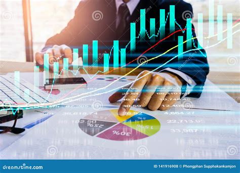Stock Graph Chart With Fibonacci Indicator 191204849