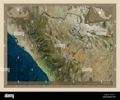 Durango State Of Mexico High Resolution Satellite Map Locations And