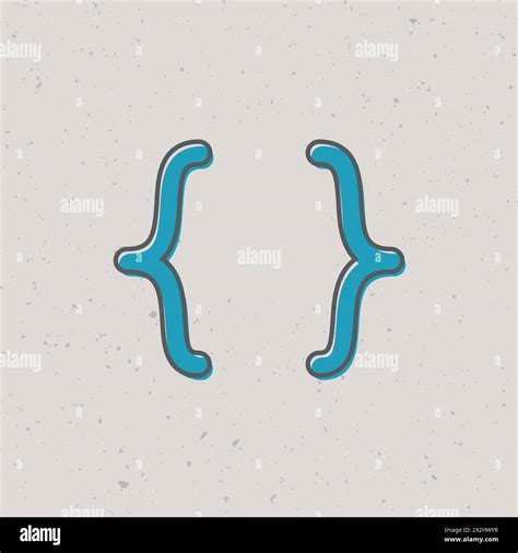 Curly Braces Icon For Graphic Design Braces For Quote Stock Vector Illustration Isolated On