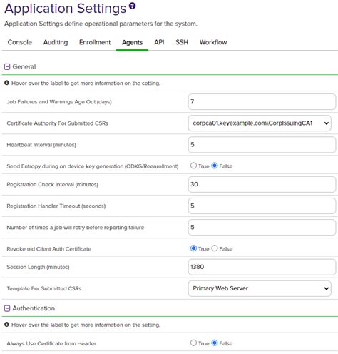 Application Settings