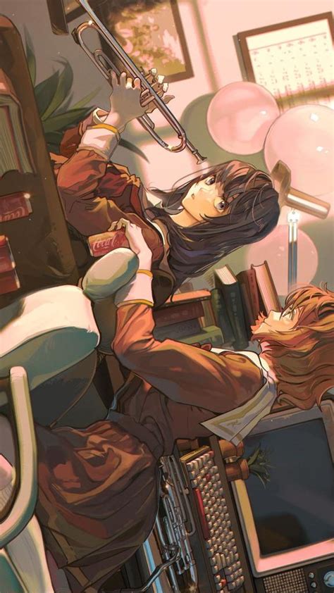 Oumae Kumiko And Kousaka Reina Hibike Euphonium Drawn By Iino Qwq Danbooru