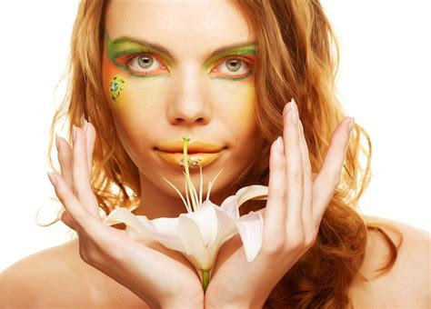 Premium Photo Beautiful Woman With Lily