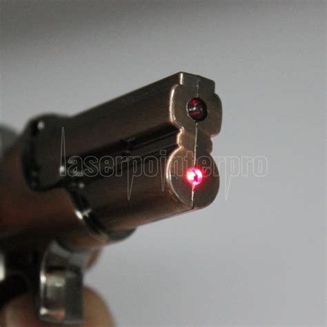 5mw 650nm Red Beam Light Gun Shaped Laser Pointer Golden Lt 8112