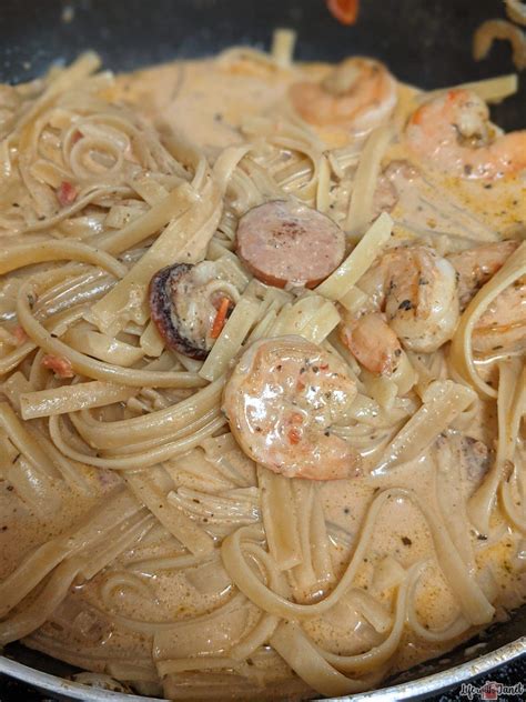 Creamy Cajun Shrimp Pasta With Sausage