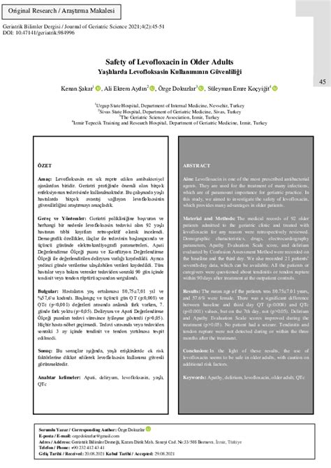 Pdf Safety Of Levofloxacin In Older Adults Жанна Гарданова