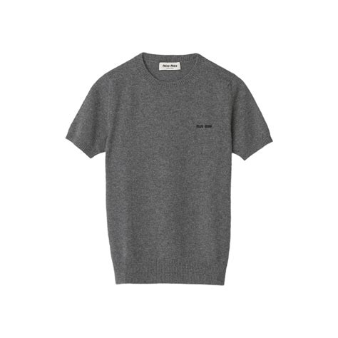 W 미우 미우 캐시미어 스웨터 슬레이트 그레이 Miu Miu Kream