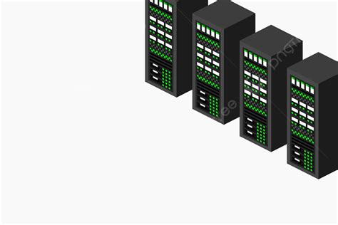 Isometric Server Equipment Icons Networking Rack Vector Icons