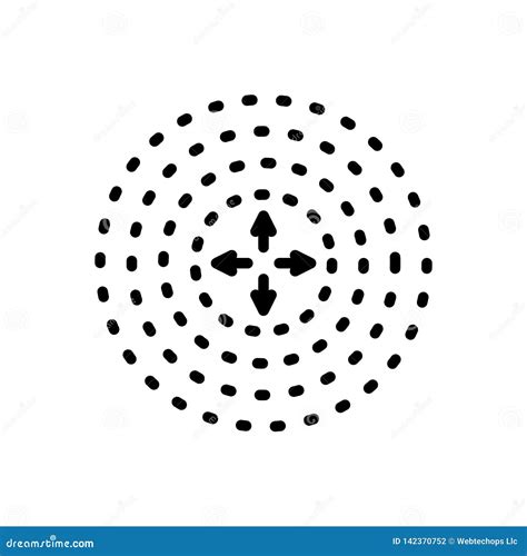 Black Line Icon For Diffusion Spreading And Dispersal Stock Illustration Illustration Of