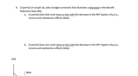 solved 4 3 points on graph 2a add a budget constraint