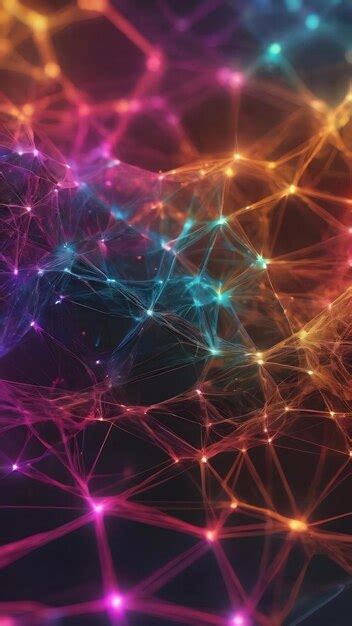 Premium Ai Image Abstract Background With Connecting Dots And Lines Network Connection