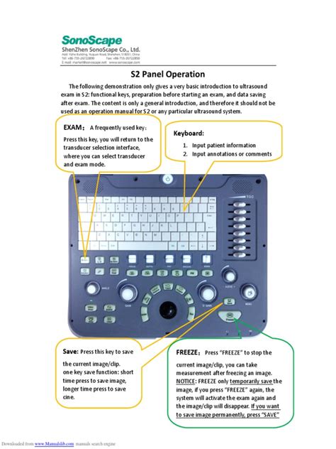 Sonoscape Manual Pdf Cursor User Interface Humancomputer