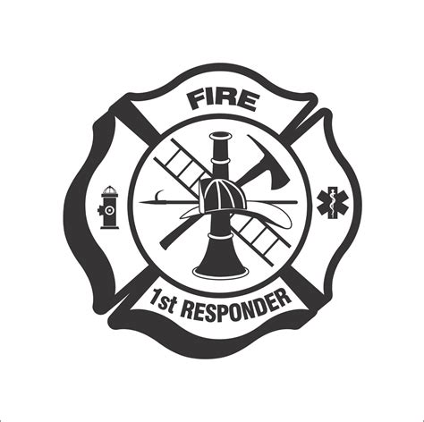 Fire First Responder Maltese Cross Firefighter Protection Honor Heroic
