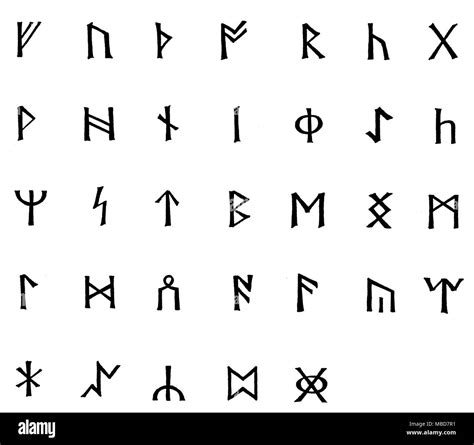 Rune Anglo Saxon Rune Tra I Più Largamente Utilizzato Di Rune Sono