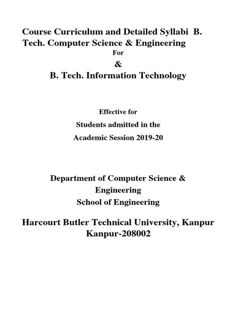 3rd Year Syllabus Pdf