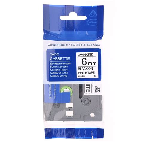 Compatible For Brother TZe Labelling Tape Cassette Black On White Mm Wide M Long At