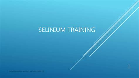 Selinium Training Ppt Selinium Training Ppt