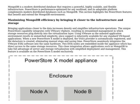 the advantage of mongodb on powerstore dell powerstore mongodb