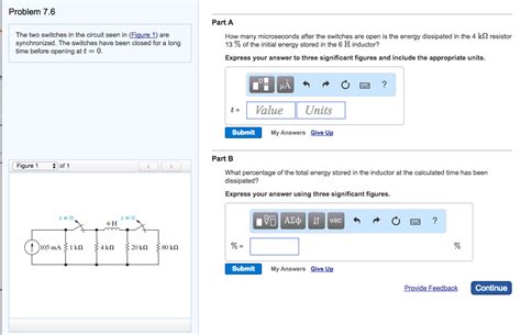 Solved Problem 7 6 Part A The Two Switches In The Circuit