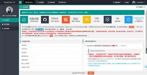 Czar Cms NET Core实战项目之CMS系列教程的源码精简而又功能丰富的权限设计内容管理设计让你轻松搭建一个ASP NET Core 的网站系统
