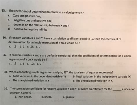 Solved 32 In The Context Of A Simple Regression Model The