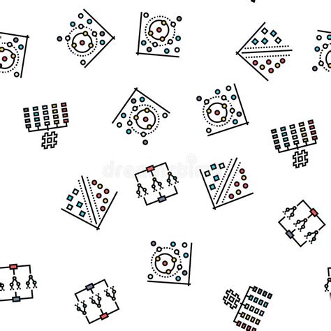 Algorithm Data Technology Ai Seamless Pattern Vector Stock Illustration
