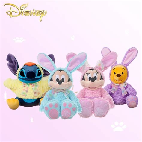 디즈니 미키 미니 위니 푸우 스티치 플러시 장난감 귀여운 만화 애니메이션 피규어 장난감 소녀 선물 Aliexpress