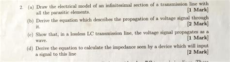 Solved A ﻿draw The Electrical Model Of An Infinitesimal