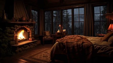 빗소리마음을 차분하게 하는 벽난로 옆 침실 잔잔한 휴식의 시간 Youtube