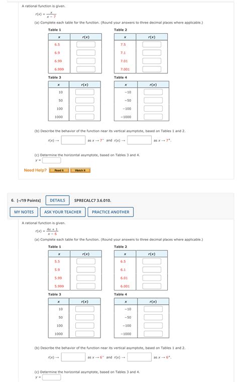 Solved A Rational Function Is Given R X X X A Complete Chegg
