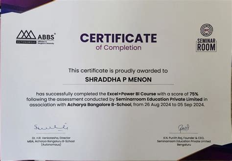 Excel Powerbi Dataanalytics Continuouslearning Shraddha P Menon