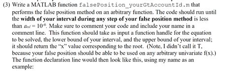 Solved 3 Write A Matlab Function